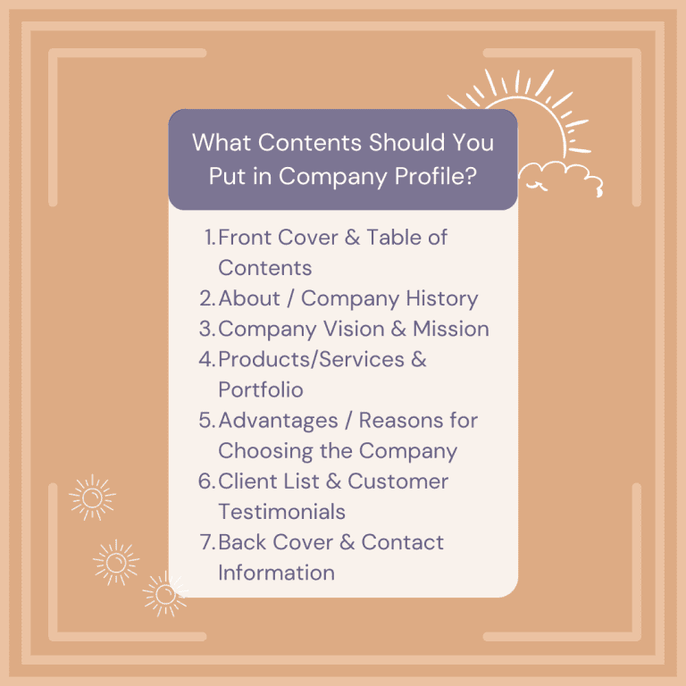 What Contents Should You Put In Your Company Profile? 7 Necessary ...